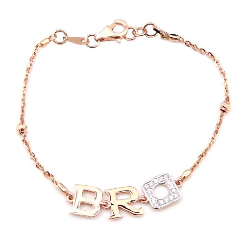 18kt Rose Gold Bro Bracelet for Men