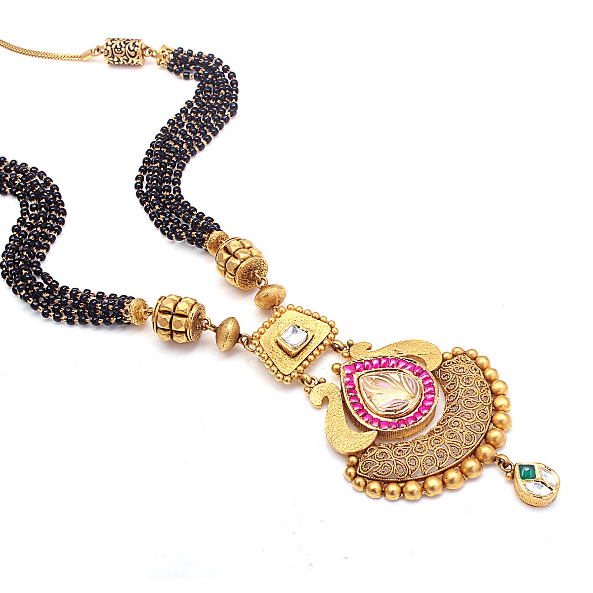 Plain Gold Necklace Sets online @ MK JEWELS