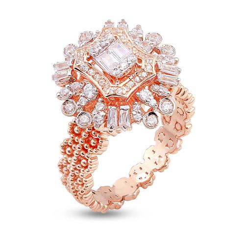 18kt Gold Embedded Floral Ring