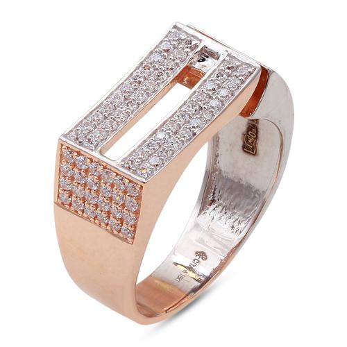 Double Lined Gold Men's Ring